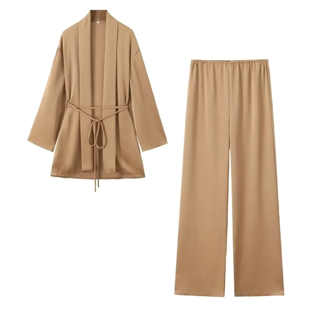 Ensemble kimono femme camel | Office - La Maison du Kimono